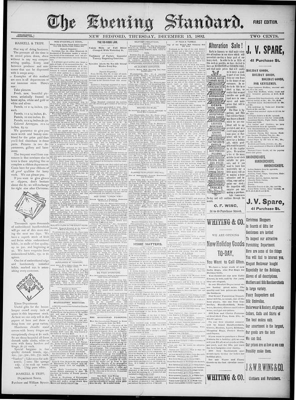Evening Standard. December 15, 1892 - Digital Commonwealth