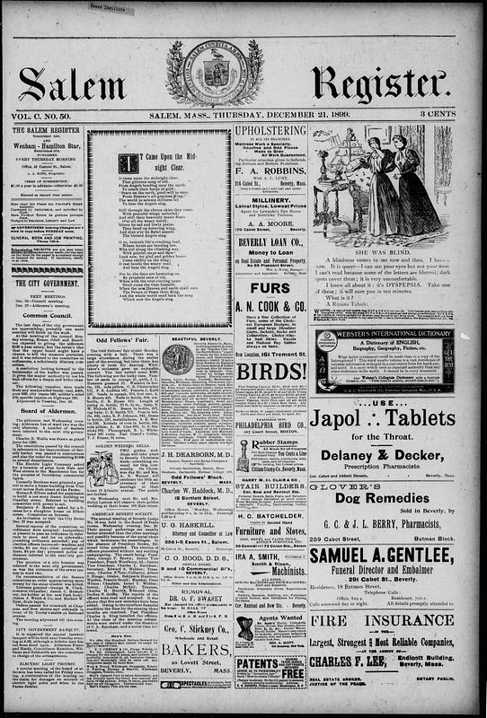 Salem Register. December 21, 1899 - Digital Commonwealth