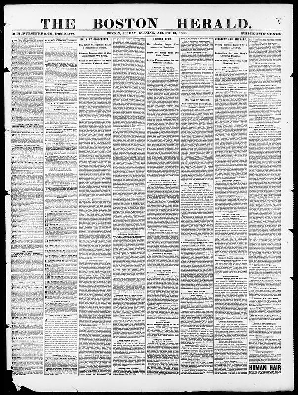 The Boston Herald. August 13, 1880 - Digital Commonwealth