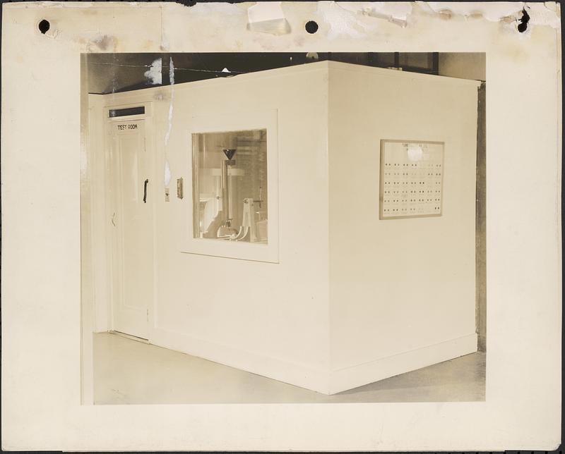 Exterior view of humidity and temperature controlled test room ...