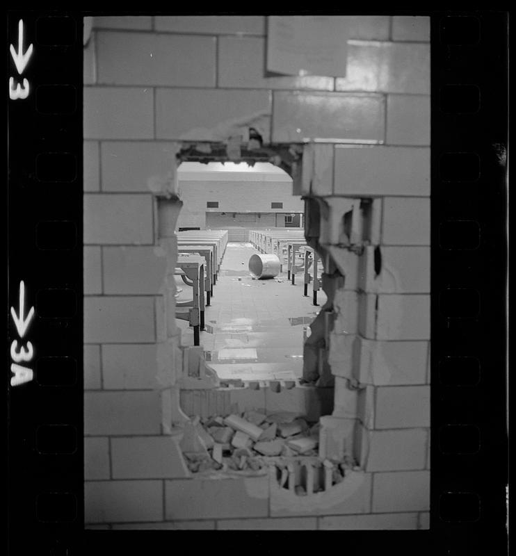 Aftermath of cell block riot, Walpole State Prison - Digital Commonwealth