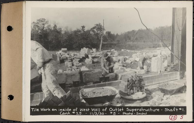 Contract No. 25,Superstructure, Wachusett Outlet Works Building, Shaft ...
