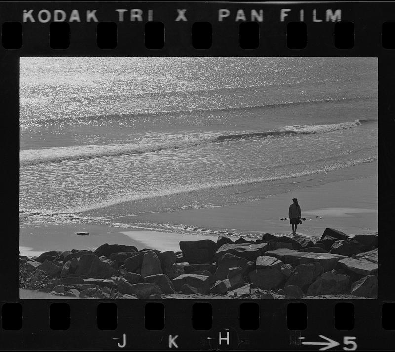 Lone beach walker - Digital Commonwealth