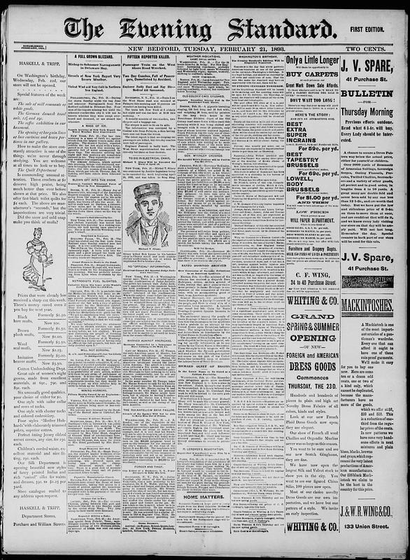 Evening Standard. February 21, 1893 - Digital Commonwealth