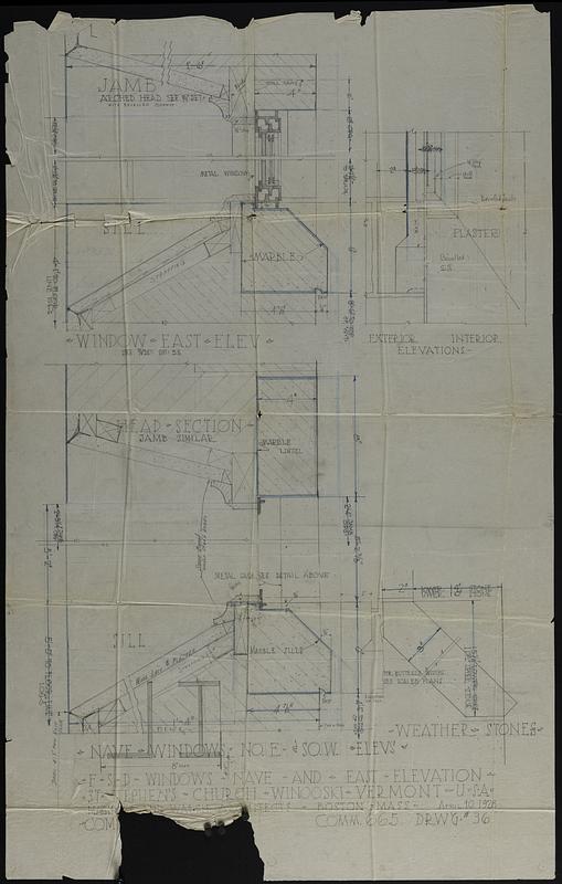 Full-scale drawing of windows, nave, and east elevation - Digital ...