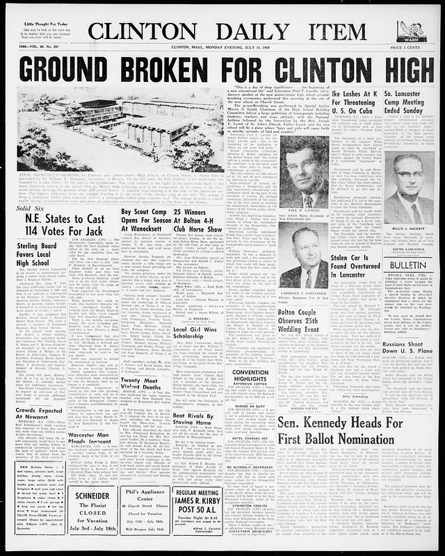 Clinton Daily Item. July 11, 1960 - Digital Commonwealth