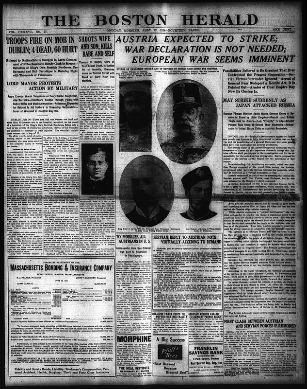 The Boston Herald. July 27, 1914 - Digital Commonwealth