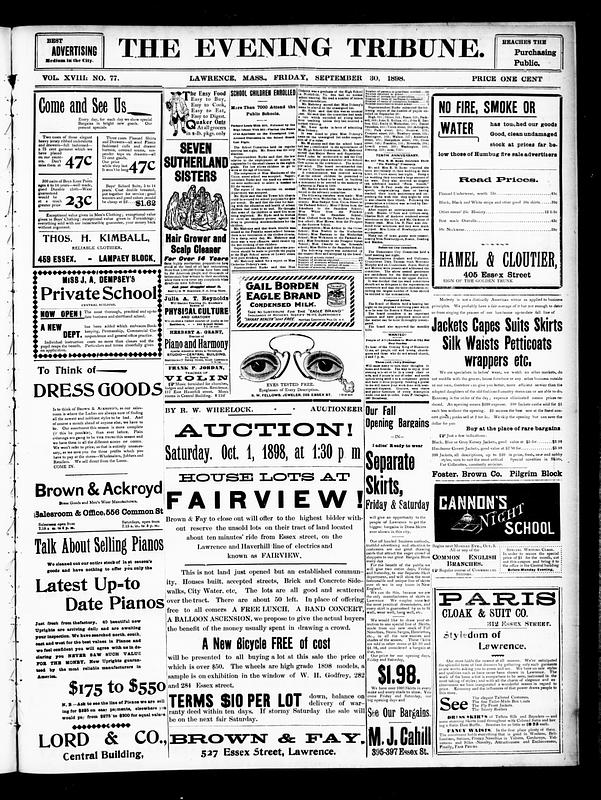 The Evening Tribune. September 30, 1898 - Digital Commonwealth