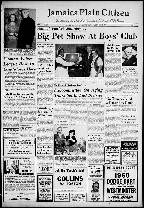 The Jamaica Plain Citizen. October 15, 1959 - Digital Commonwealth