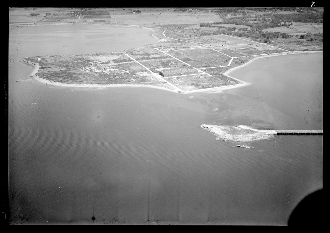 Aerial view of Coddington Point - Digital Commonwealth