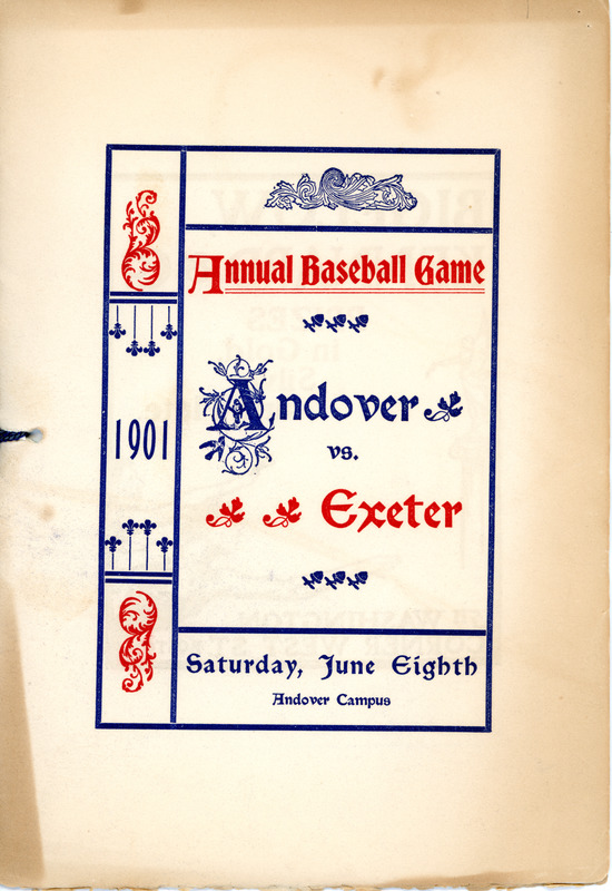 Annual Andover vs Exeter baseball game 1901, Sarah (Sallie) M. Field ...