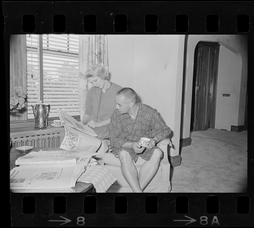 Francis X. Bellotti and wife morning after defeating Endicott Peabody ...