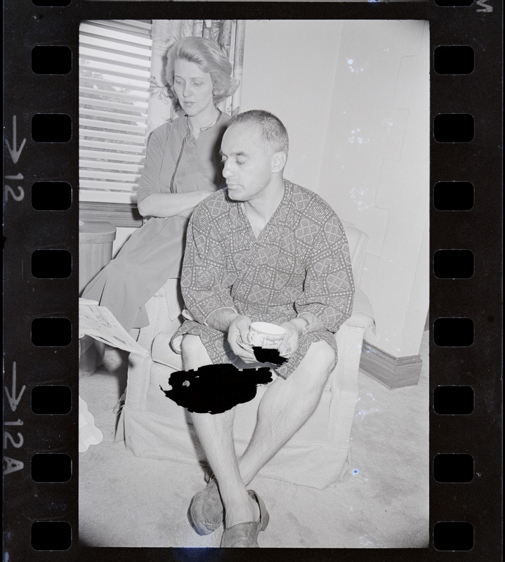 Francis X. Bellotti sitting with his wife Margarita the morning after ...