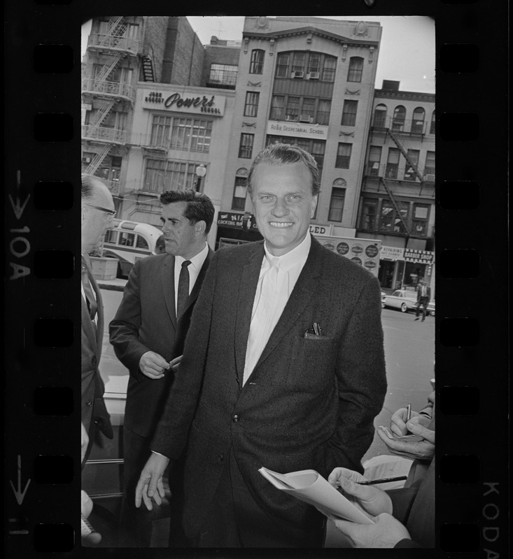 Billy Graham outside of Hotel Statler Hilton in Boston - Digital ...