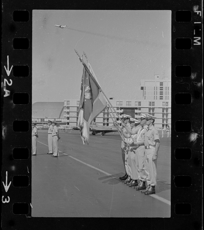 Color guard of the 102nd Tactical Fighter Wing, Air National Guard ...