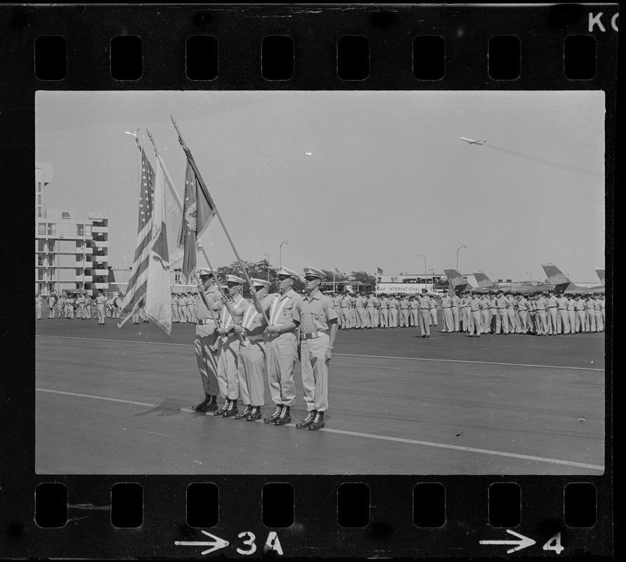 Color guard of the 102nd Tactical Fighter Wing, Air National Guard ...
