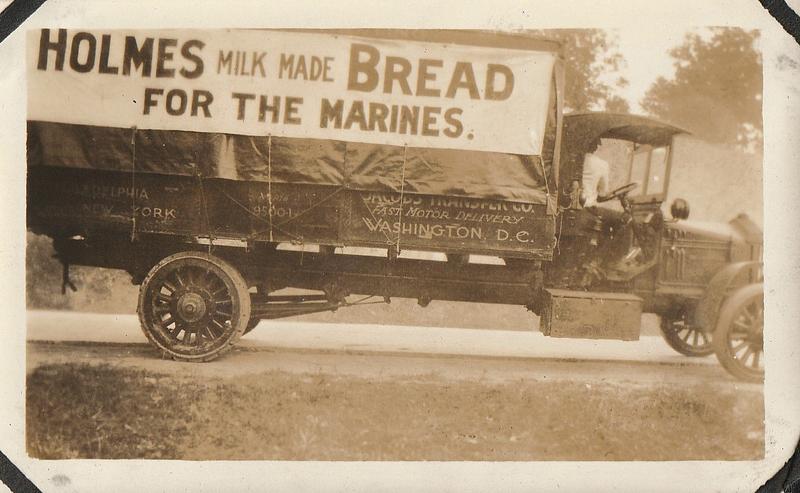 Holmes milk made bread for the Marines, U.S. Marine Corps encampment ...