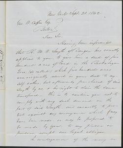 William Cutter to George Coffin, 21 September 1842 - Digital Commonwealth