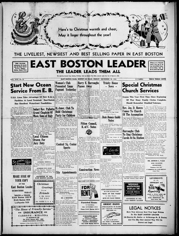 East Boston Leader, December 20, 1946 - Digital Commonwealth