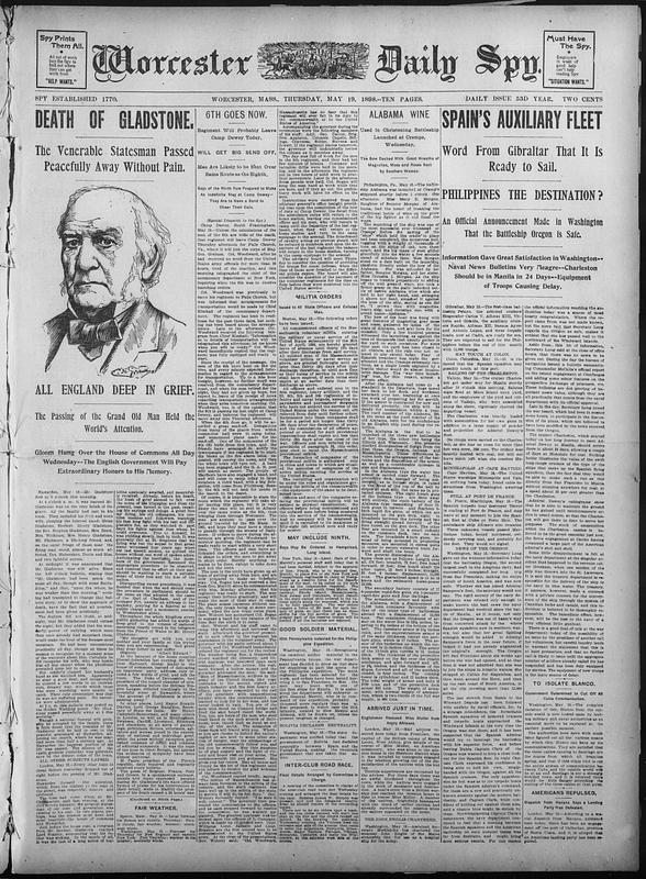 Worcester Morning Daily Spy. May 19, 1898 - Digital Commonwealth