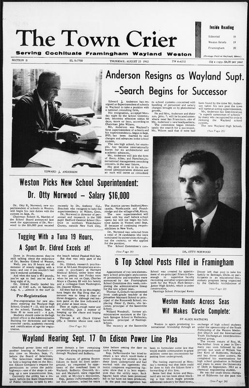 The Town Crier. August 23, 1962 - Digital Commonwealth
