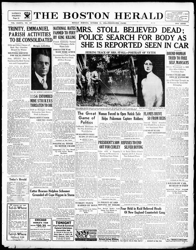 Boston Herald. October 15, 1934 - Digital Commonwealth