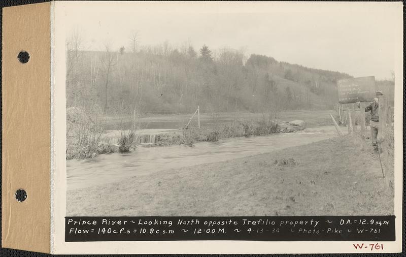 Prince River, looking north opposite Trefilio property, drainage area ...