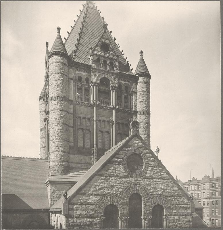 Boston, Trinity Church, exterior, south face of central tower - Digital ...