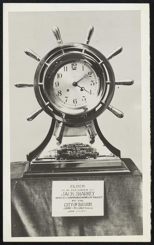 Mayor Curley Presents Boston Made Block to World's Champion Jack ...