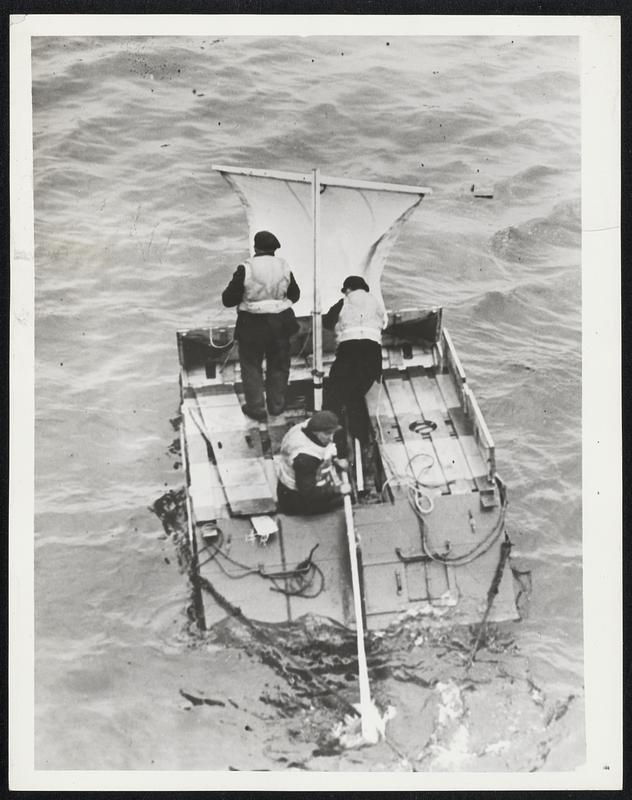 New Life-Saving Raft Testing a newly designed raft which is constructed ...