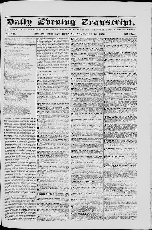 Daily Evening Transcript - Digital Commonwealth