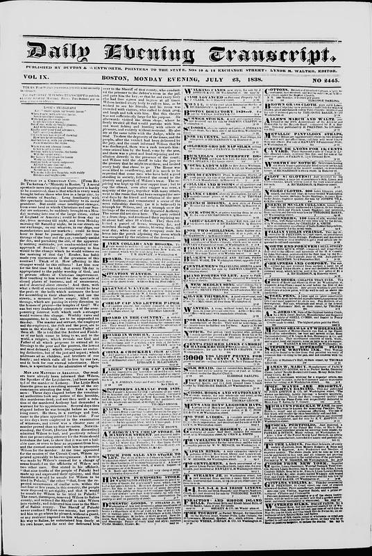 Daily Evening Transcript. July 23, 1838 - Digital Commonwealth
