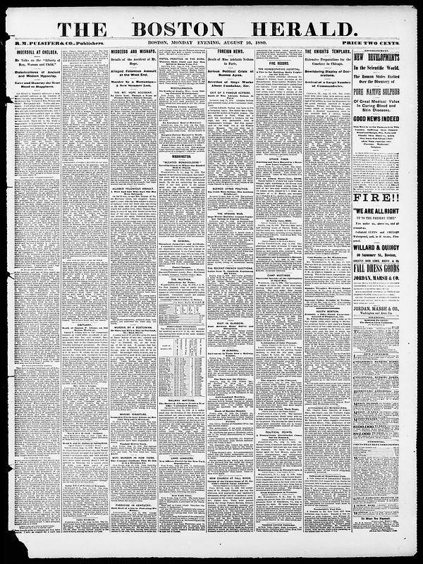 The Boston Herald. August 16, 1880 - Digital Commonwealth