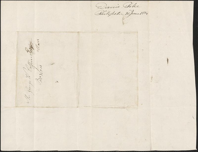 David Pike to George Coffin, 30 June 1834 - Digital Commonwealth