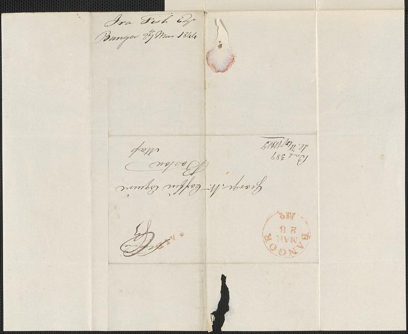 Ira Fish to George Coffin, 27 March 1844 - Digital Commonwealth