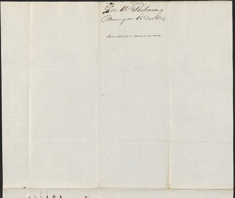 George W. Pickering to George Coffin, 15 December 1849 - Digital ...