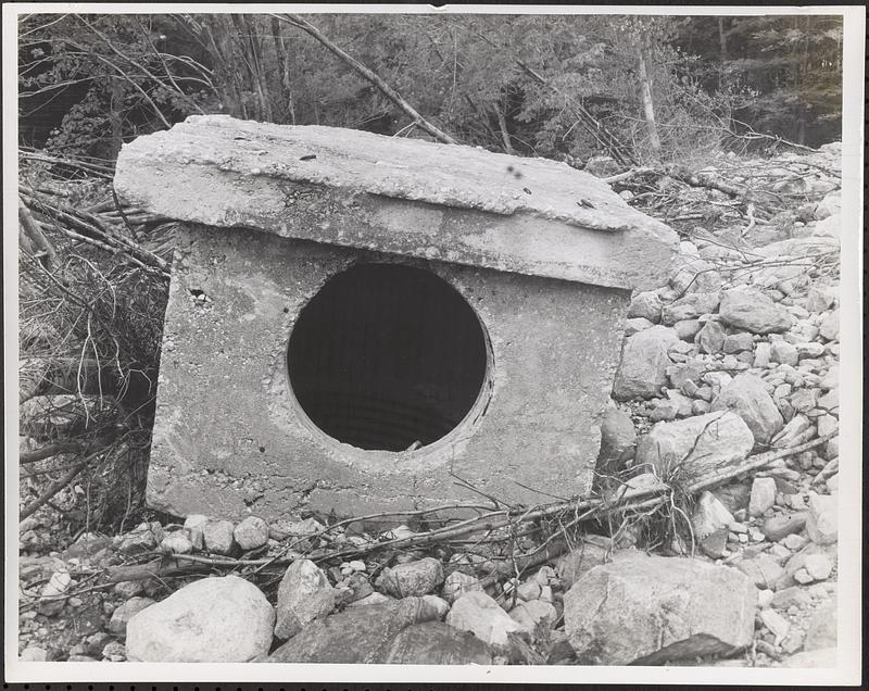 Front view of gate house lying downstream from dam - Digital Commonwealth