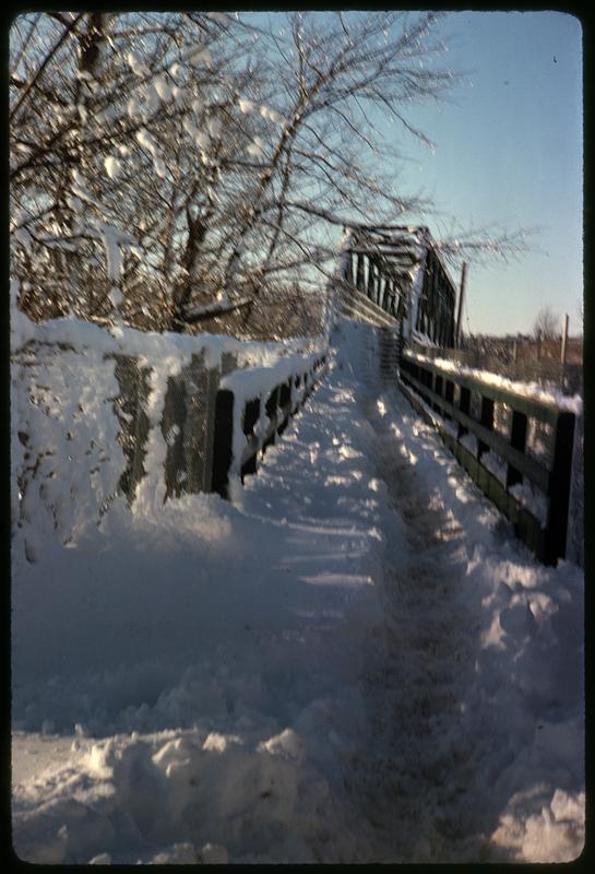 Snow covered bridge - Digital Commonwealth