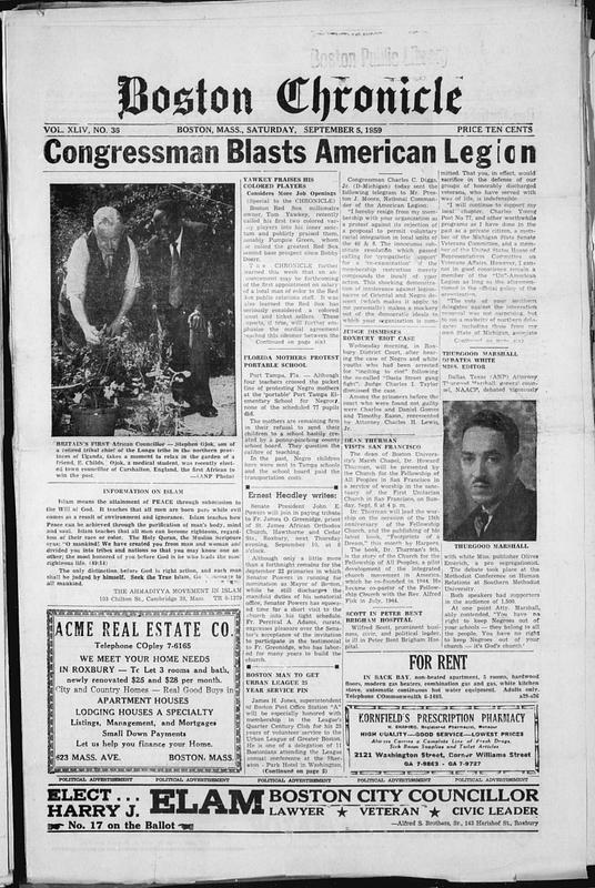 Boston Chronicle. September 05, 1959 - Digital Commonwealth
