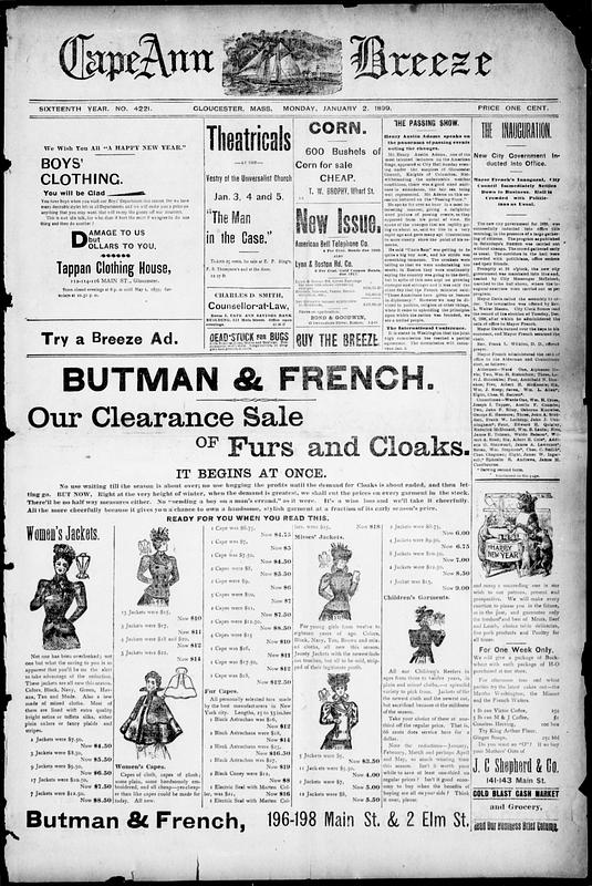 Cape Ann Breeze. January 02, 1899 - Digital Commonwealth