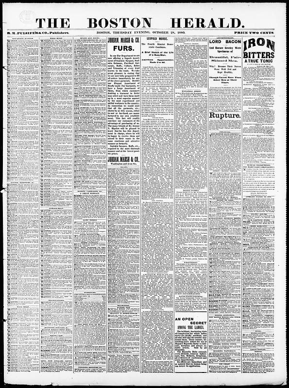 The Boston Herald. October 28, 1880 - Digital Commonwealth