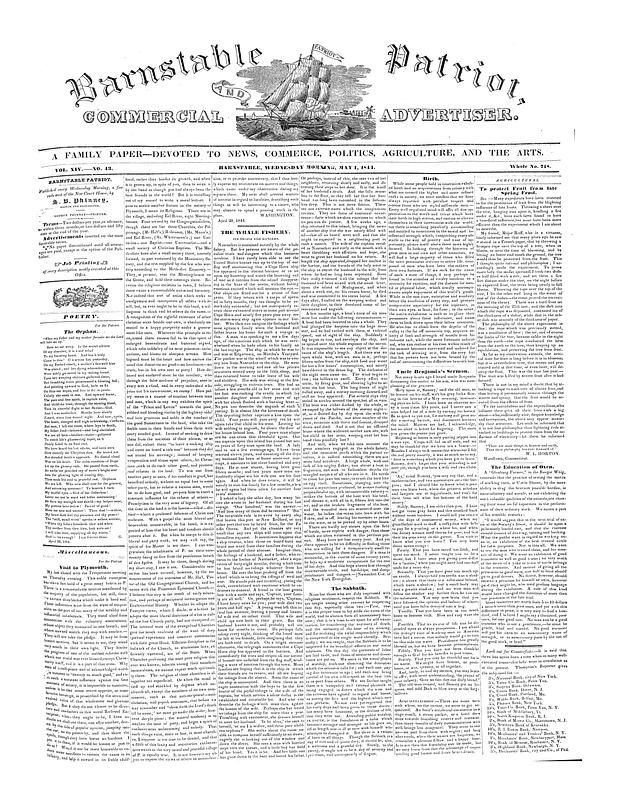 Barnstable Patriot, and Commercial Advertiser. May 01, 1844 - Digital ...