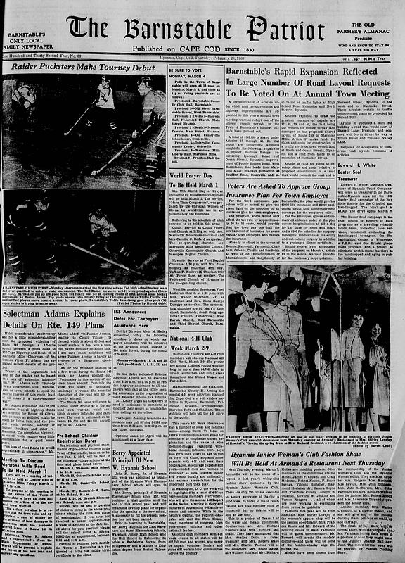 Barnstable Patriot. February 28, 1963 - Digital Commonwealth