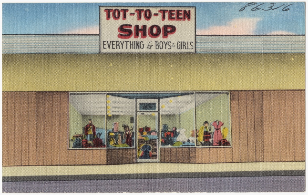 Tot-To-Teen Shop, everything for boys & girls - Digital Commonwealth