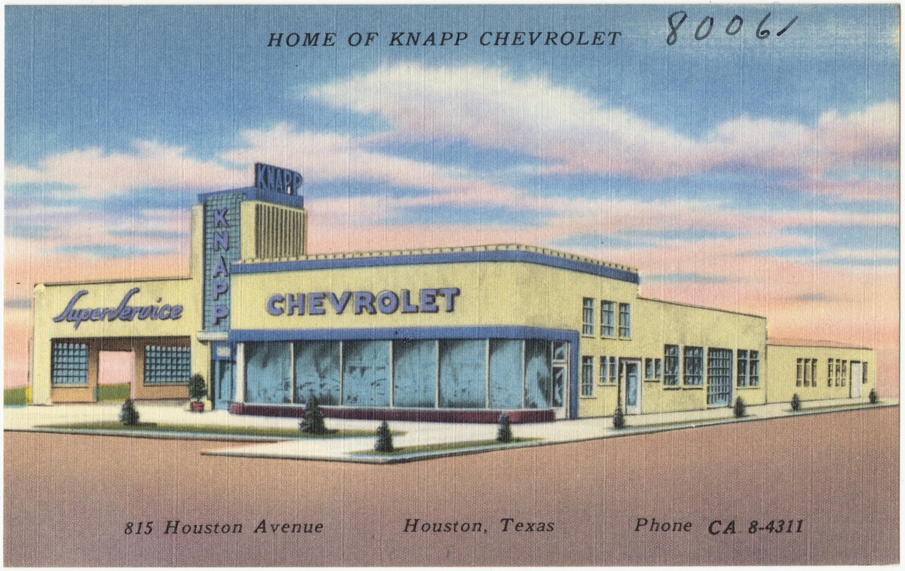 Home of Knapp Chevrolet, 815 Houston Avenue, Houston, Texas - Digital ...