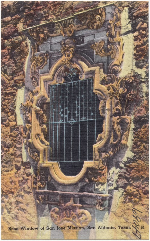 Rose window of Jose Mission, San Antonio, Texas - Digital Commonwealth