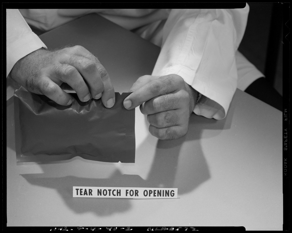 Tear notch for opening - Digital Commonwealth