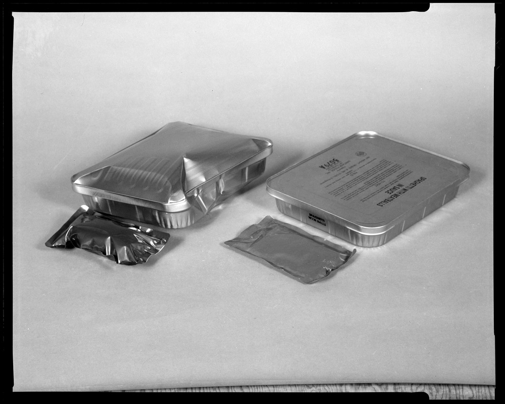 Saddle inoculated cans + MRE rations - Digital Commonwealth