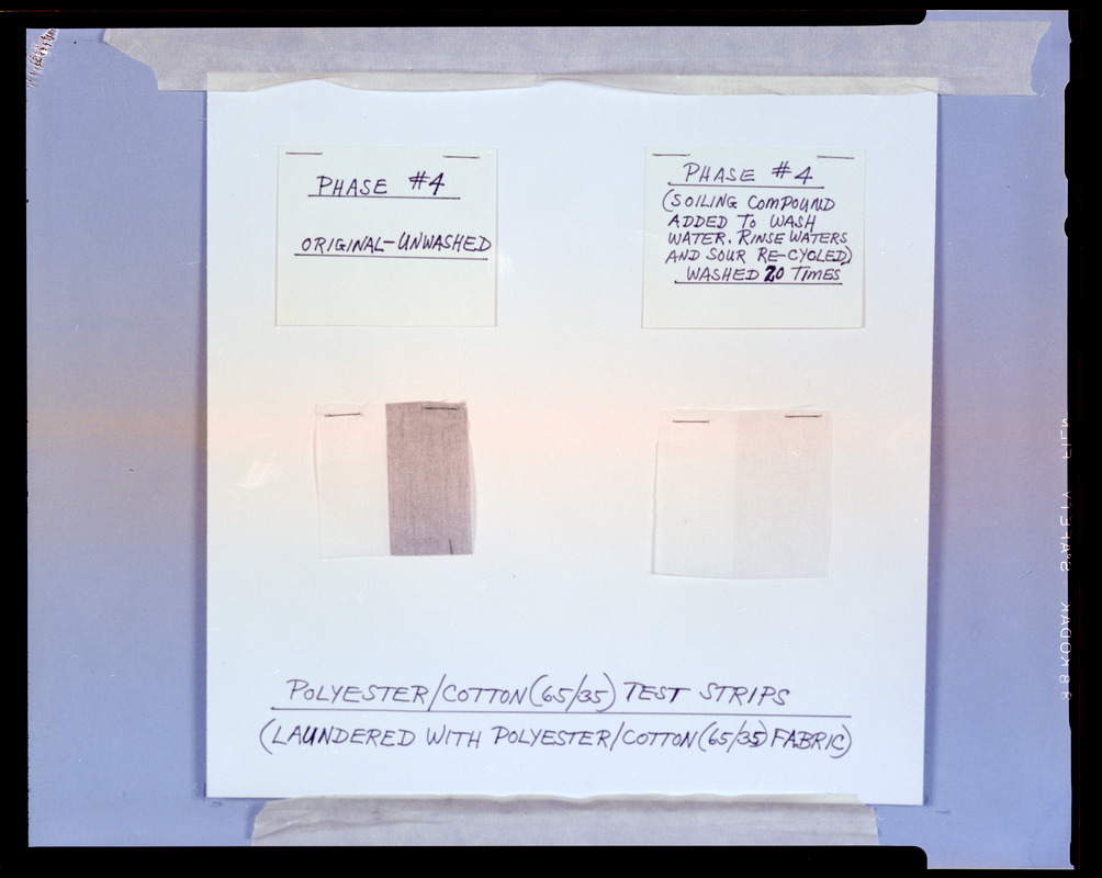 Polyester/cotton (65/35) test strips, phase #4 - Digital Commonwealth