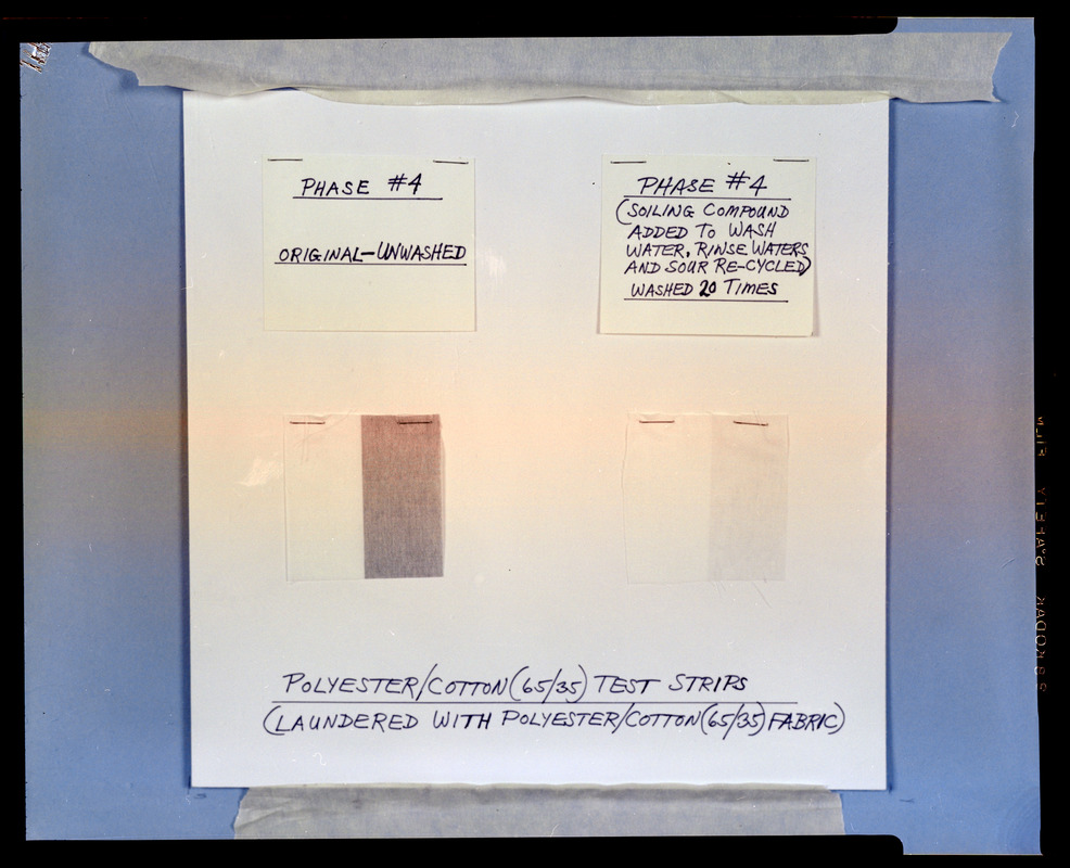 Polyester/cotton (65/35) test strips, phase #4 - Digital Commonwealth